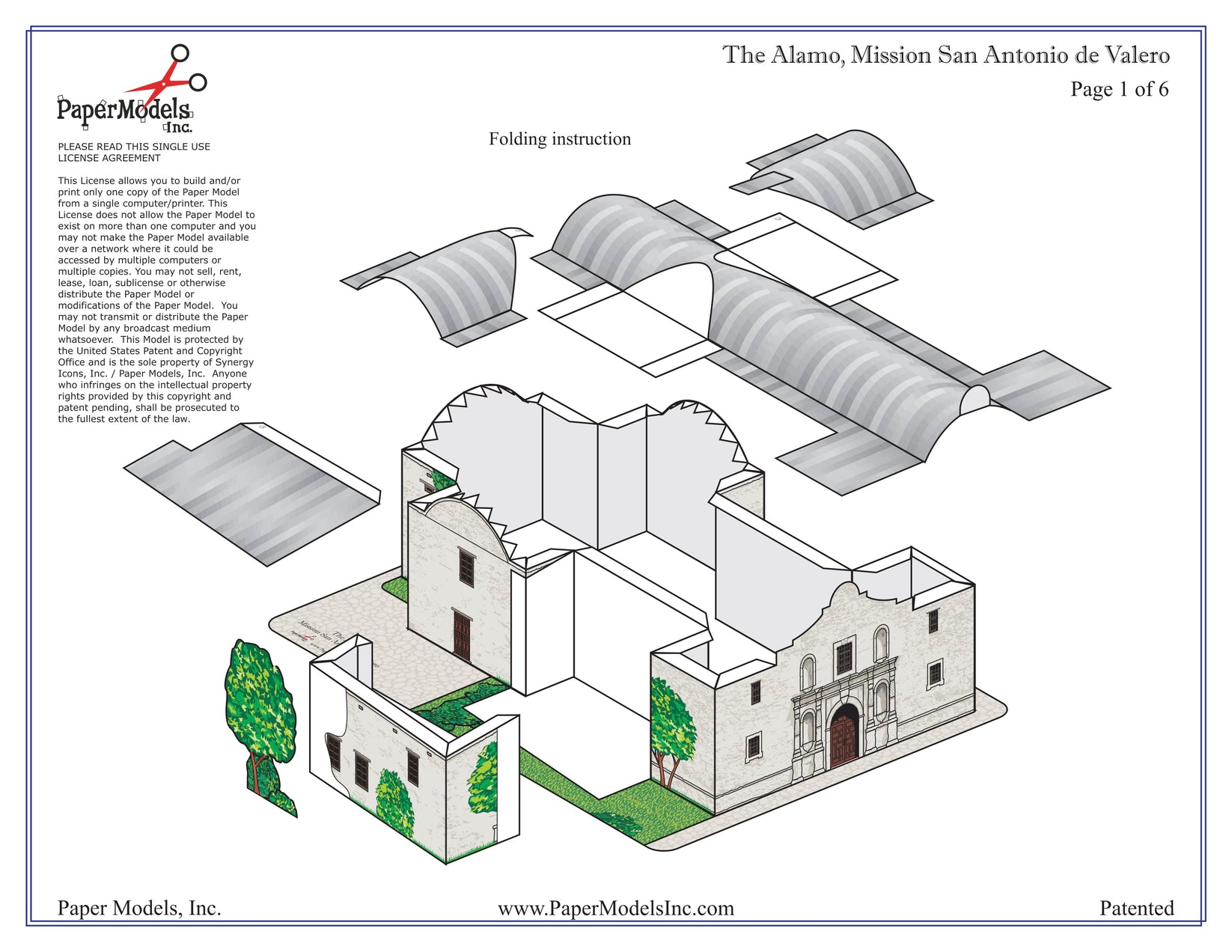 Alamo - San Antonio, TX - Paper Model Kit – Paper Models, Inc.