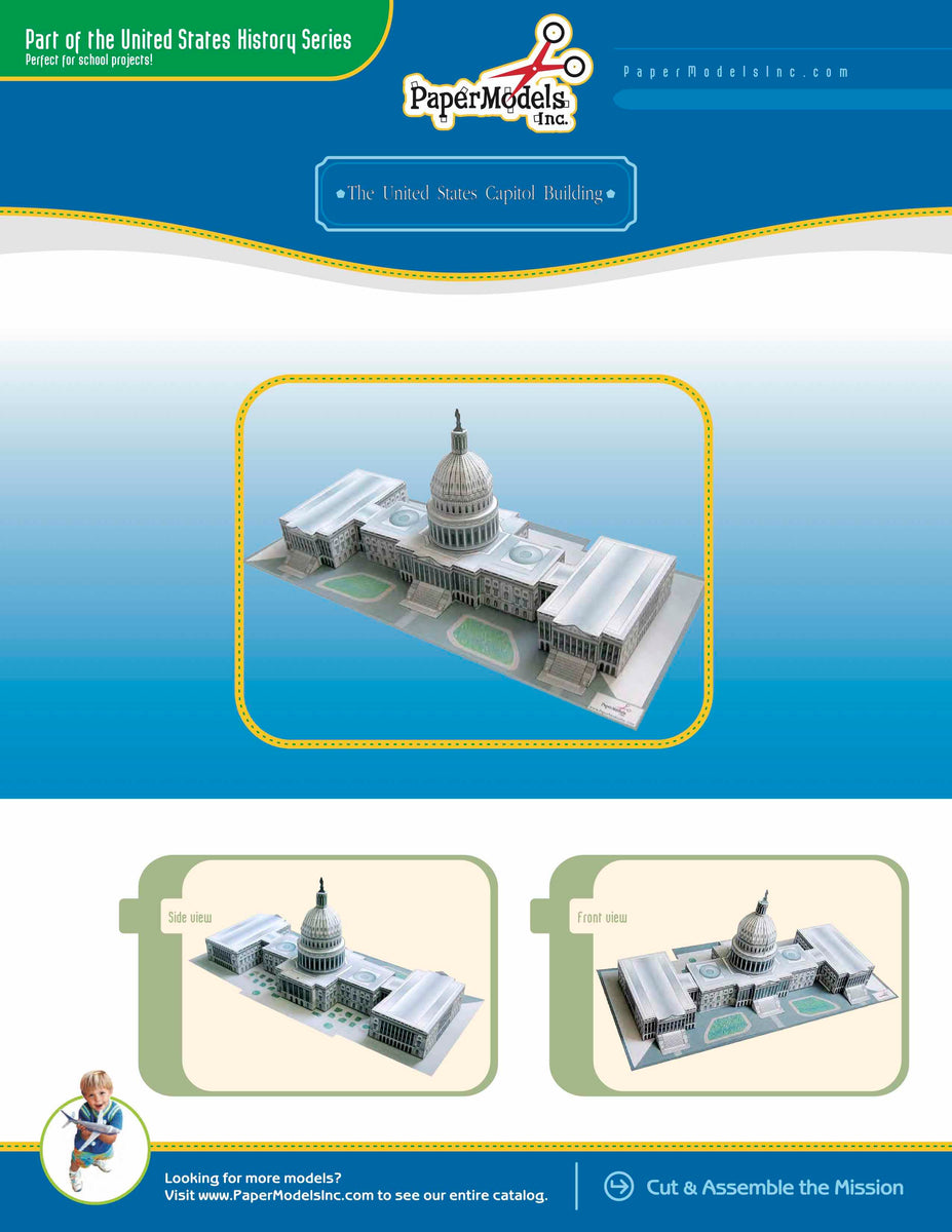 Capitol Building - Washington, D.C. - Paper Model Project Kit – Paper ...