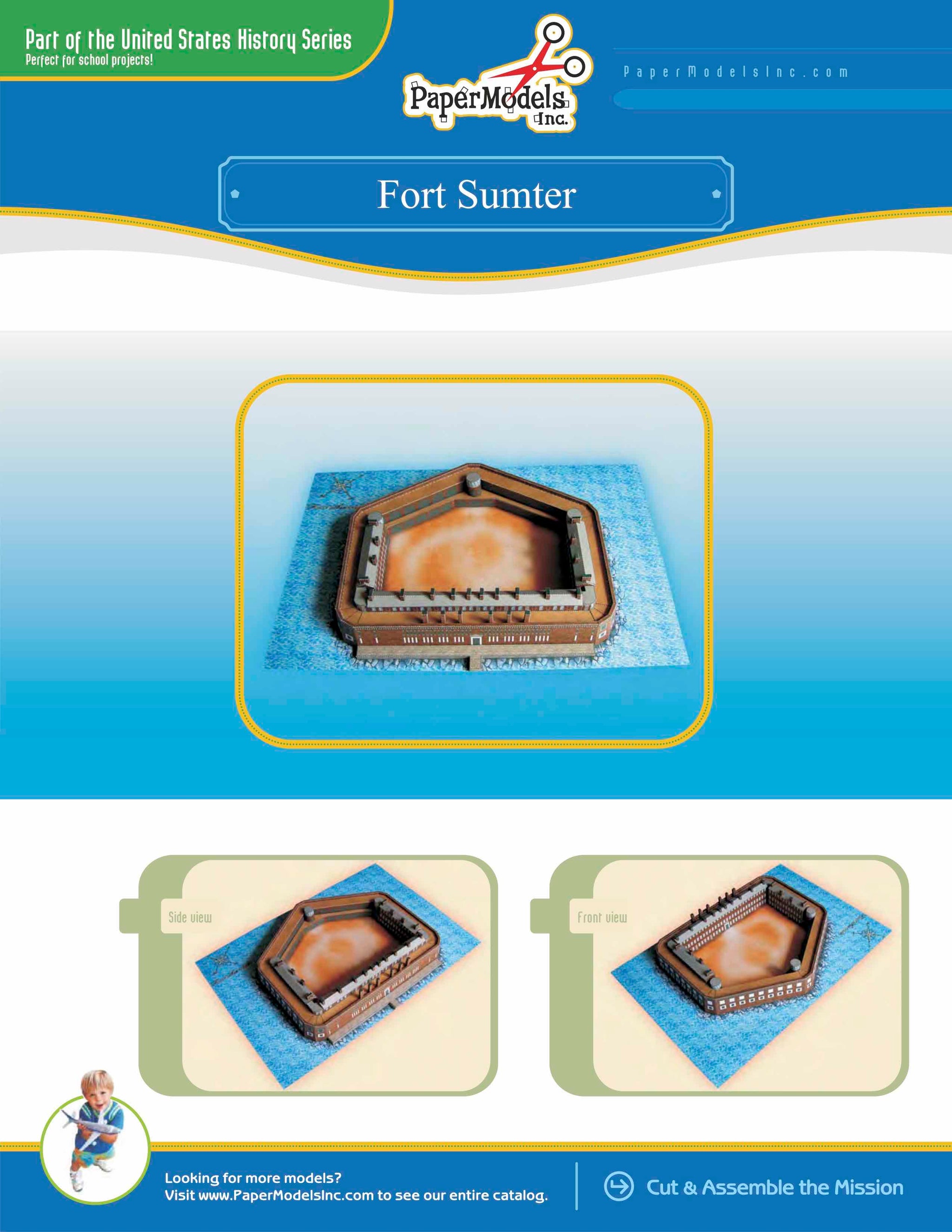 Fort Sumter - Charleston, South Carolina - Paper Model Project Kit ...