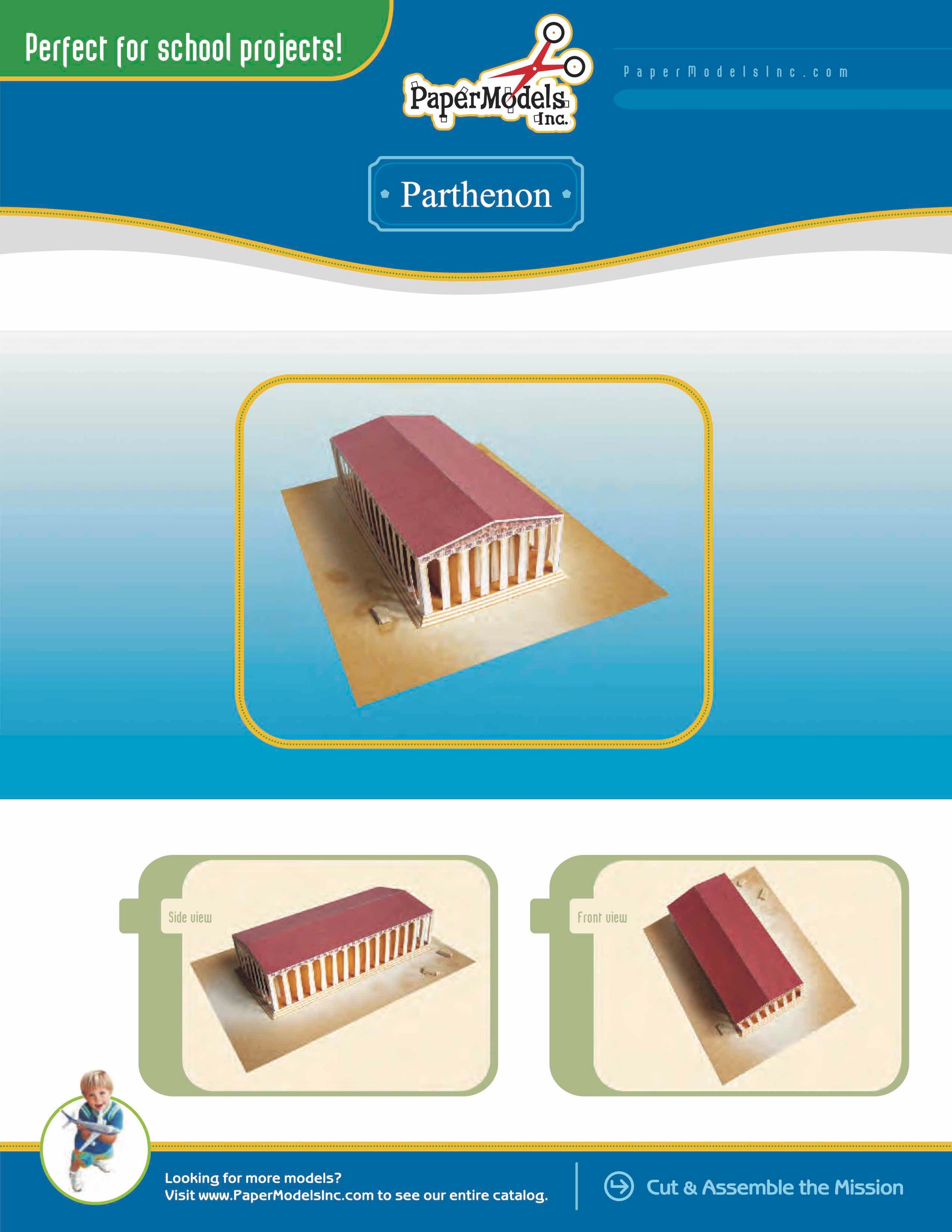 Parthenon - Acropolis, Greece - Paper Model Project Kit – Paper Models ...
