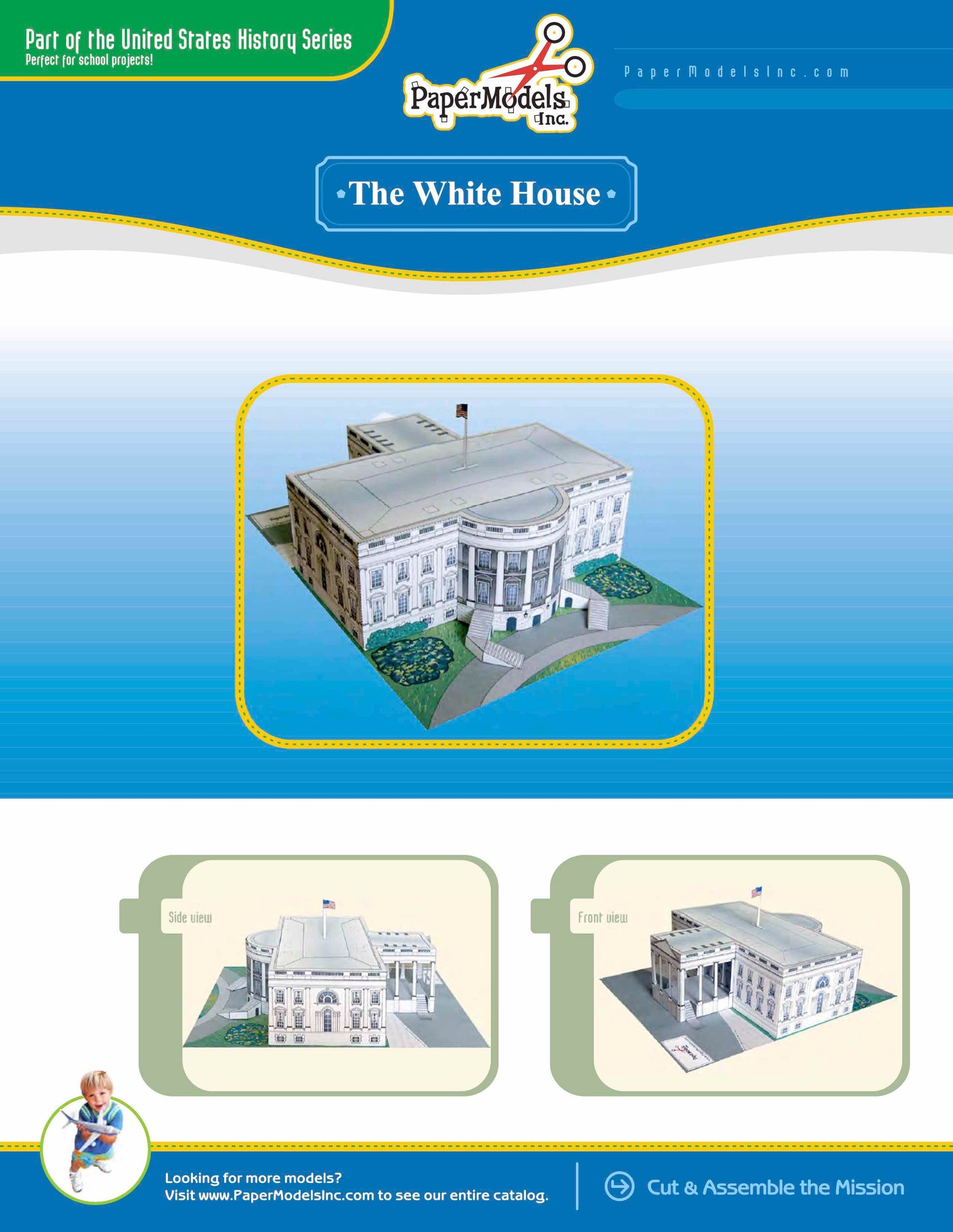 White House, Washington - Paper Model Project Kit – Paper Models, Inc.
