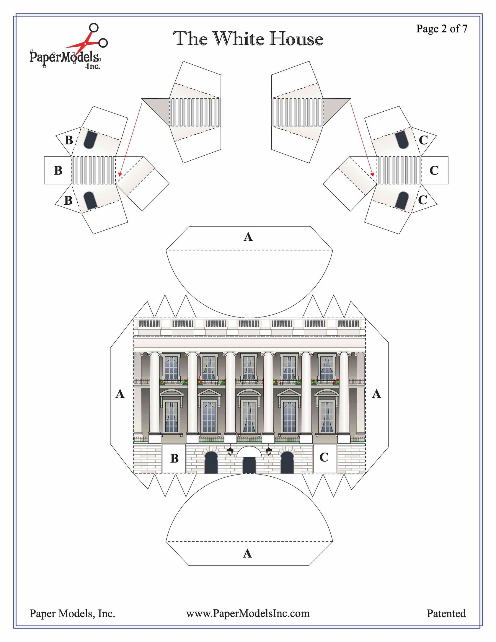 White House, Washington - Paper Model Project Kit – Paper Models, Inc.
