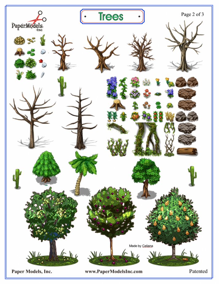 More Free Trees - Free – Paper Models, Inc.